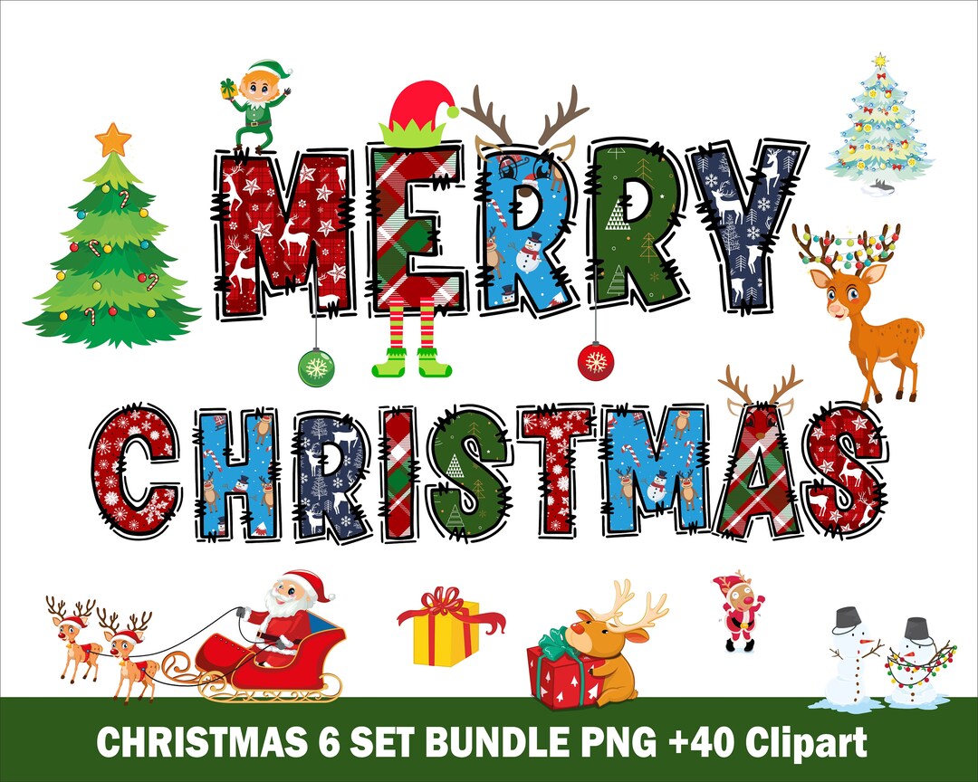 Christmas Alphabet Doodle Font Merry Christmas Doodle Font PNG ...