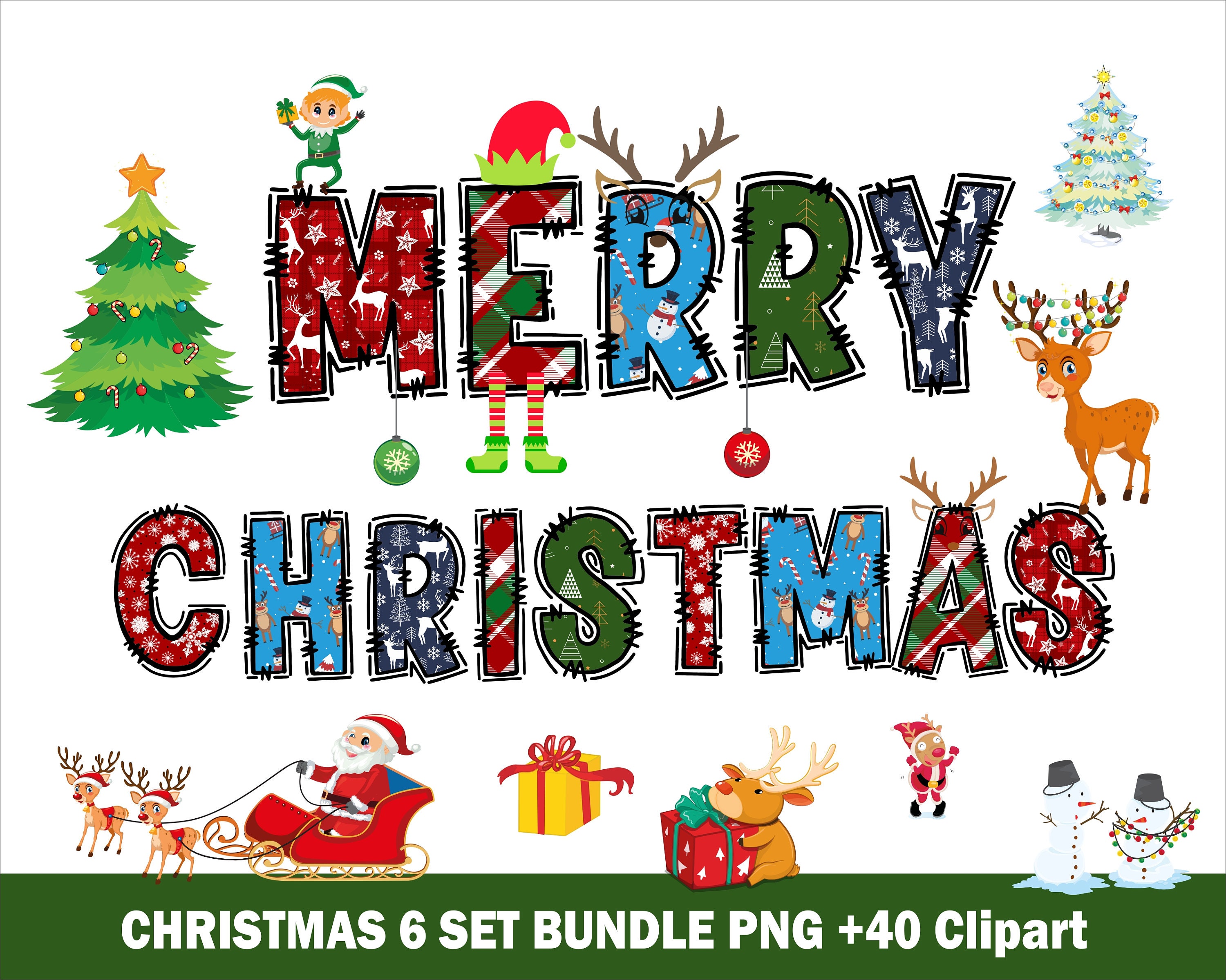 Christmas Alphabet Doodle Font Merry Christmas Doodle Font PNG ...