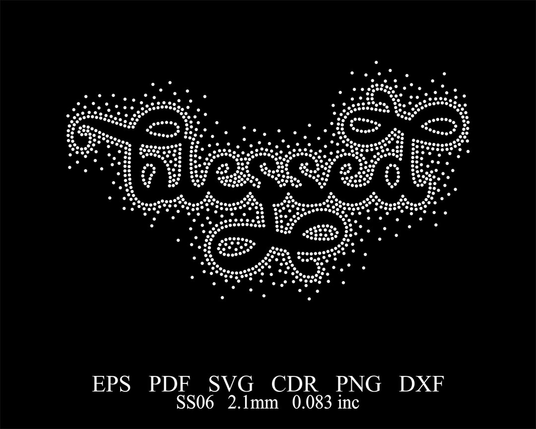 Rhinestone Blessed Template SS10 Rhinestone Blessed Design Rhinestone ...