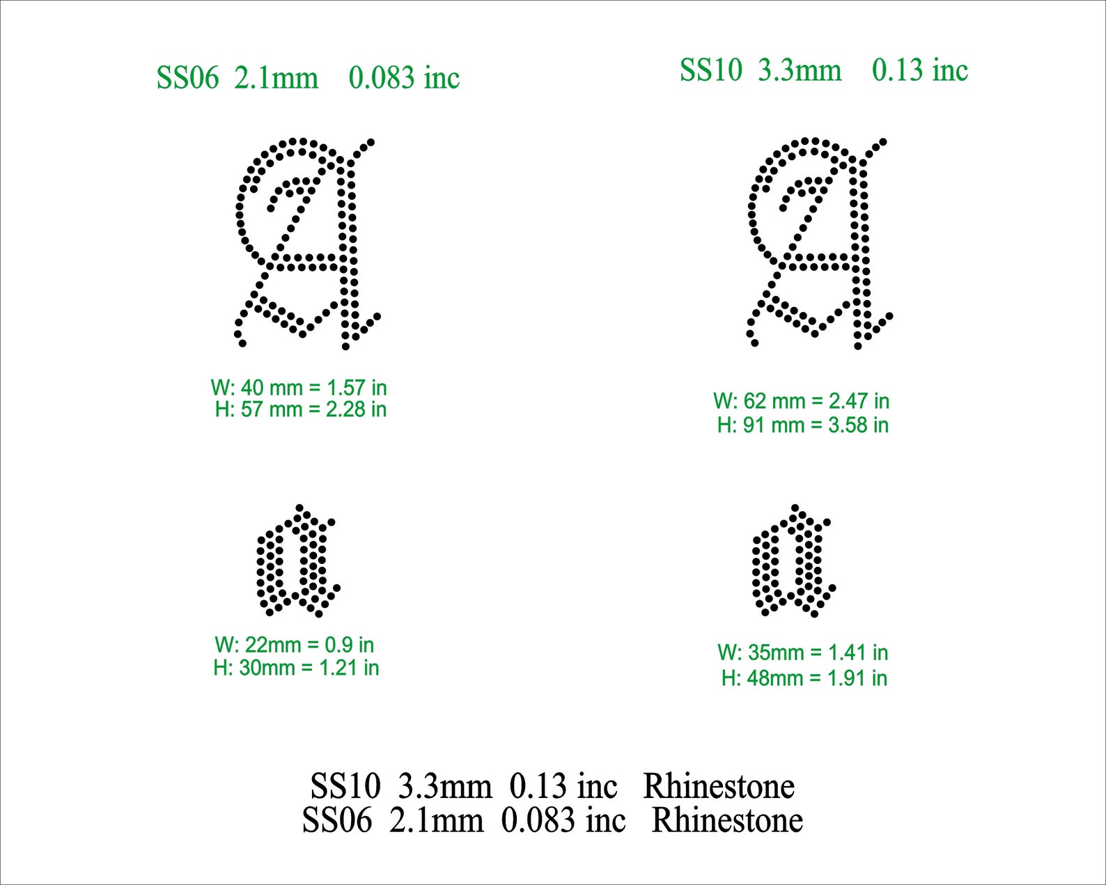 Rhinestone Font Template Svg Dxf Rhinestone Font SS10 Rhinestone Old ...