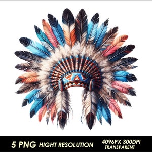 Native Indian Head Dress 5 Png Clipart High Quality Transparent Png ...