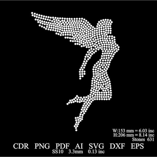 Rhinestone Angel - Etsy
