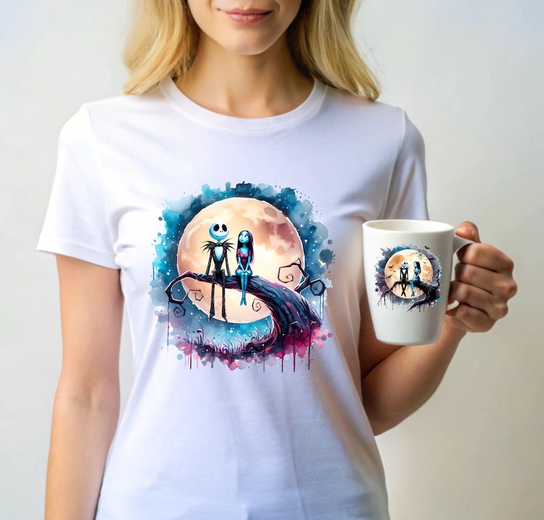 5 PNG Jack and Sally Design PNG File for Sublimation Transparent Png ...