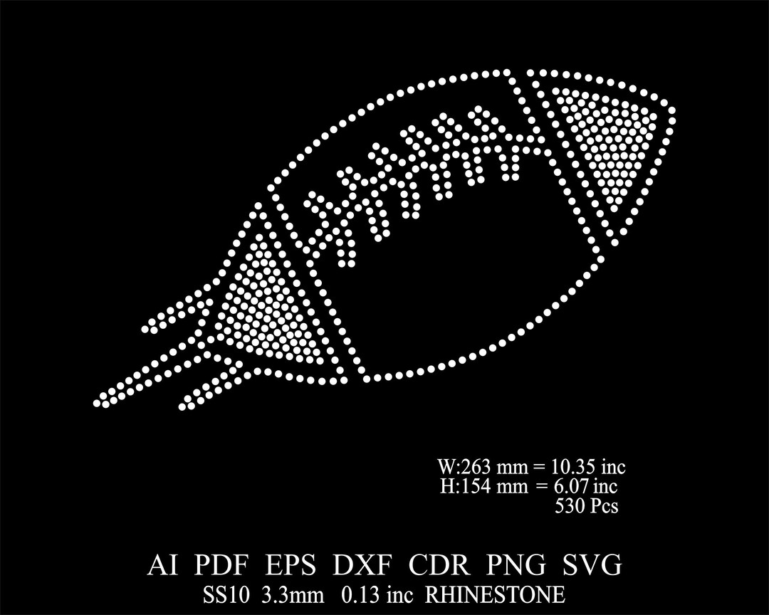 Rhinestone Footbal Ball Template Rhinestone SS10 Football Design Svg ...