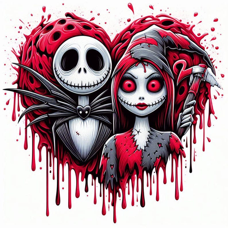 5 PNG Jack and Sally Design Heart Png Jack and Sally Heart Png Design ...