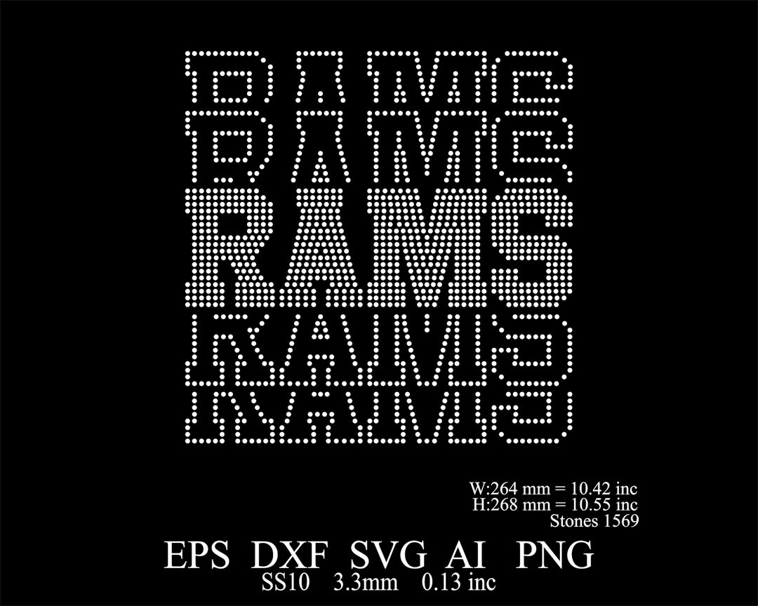 Rhinestone Rams Template Rhinestone SS10 Rams SVG Design Rhinestone ...