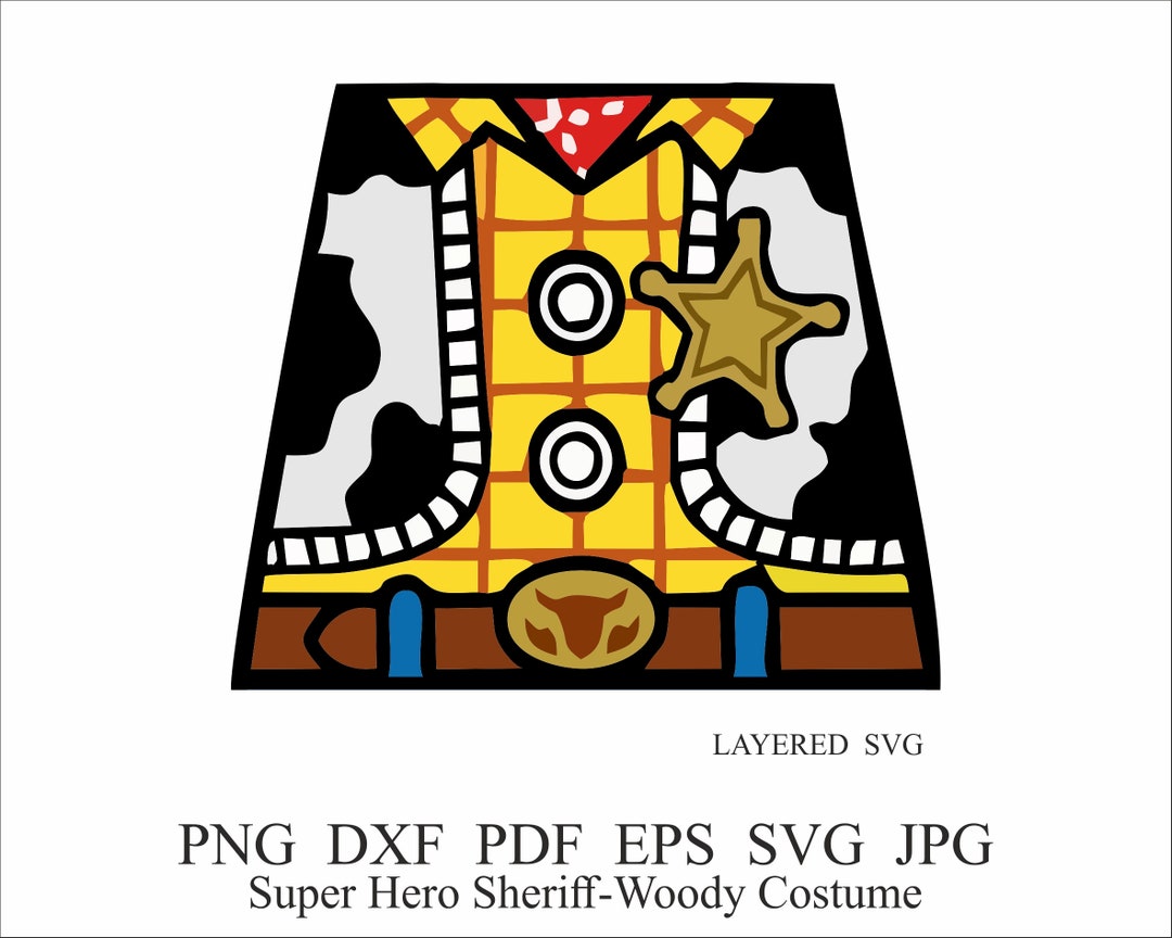 Sherif Woody Svg Cartoon Costume Svg Cowboy Costume Svg Child Costume ...
