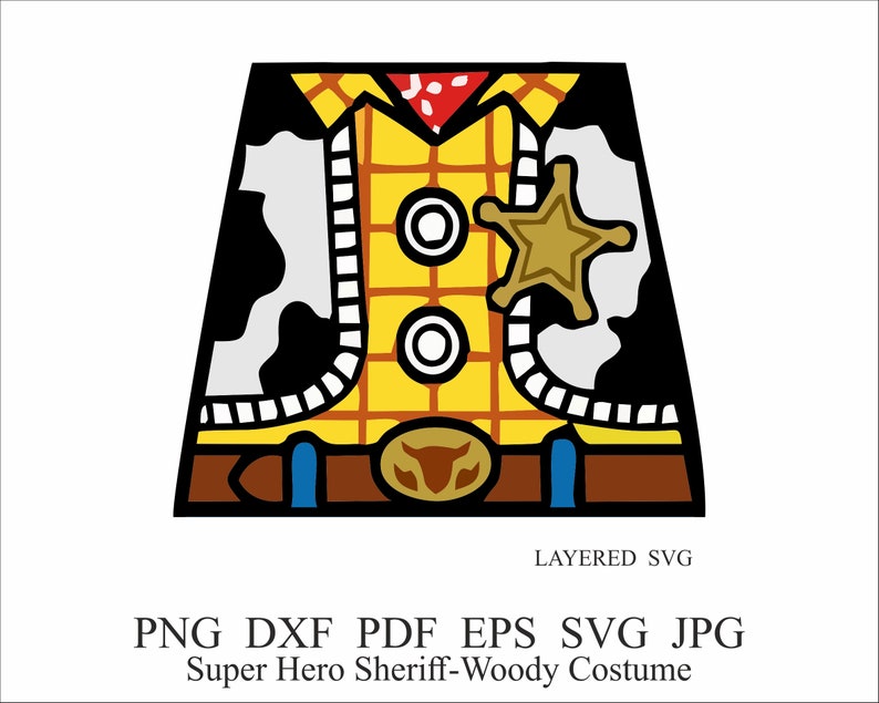 Sherif Woody Svg Cartoon Costume Svg Cowboy Costume Svg Child Costume ...