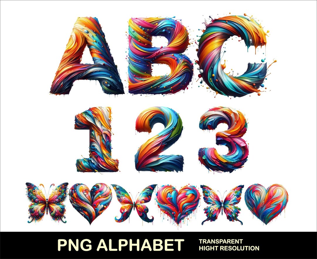Colorful Png Font Png Alphabet Color Letters Png Alphabet Png Number ...