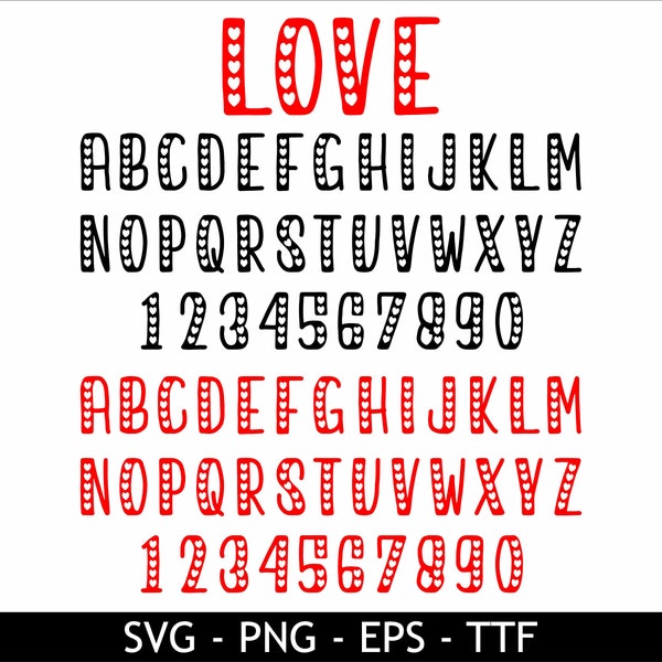 Heart Font Svg - Etsy