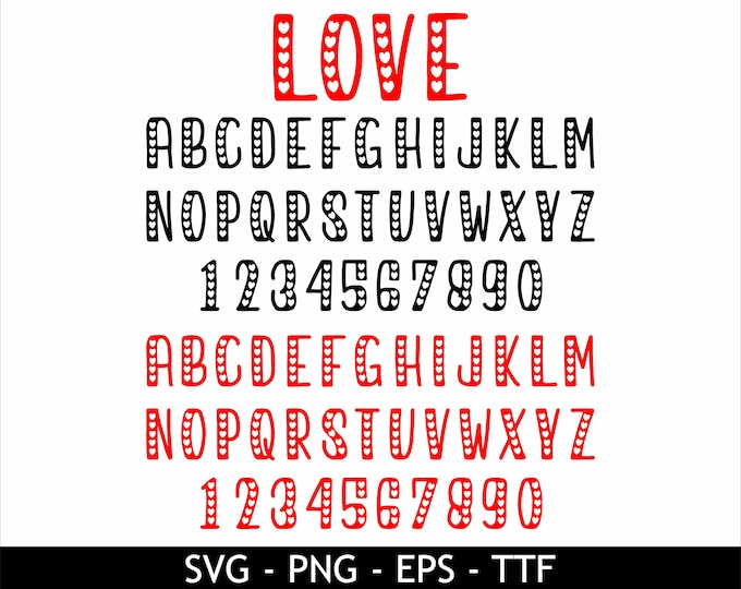 Love Monogram, Love Font Style, Love Font Symbol, Love Heart Font, Love ...