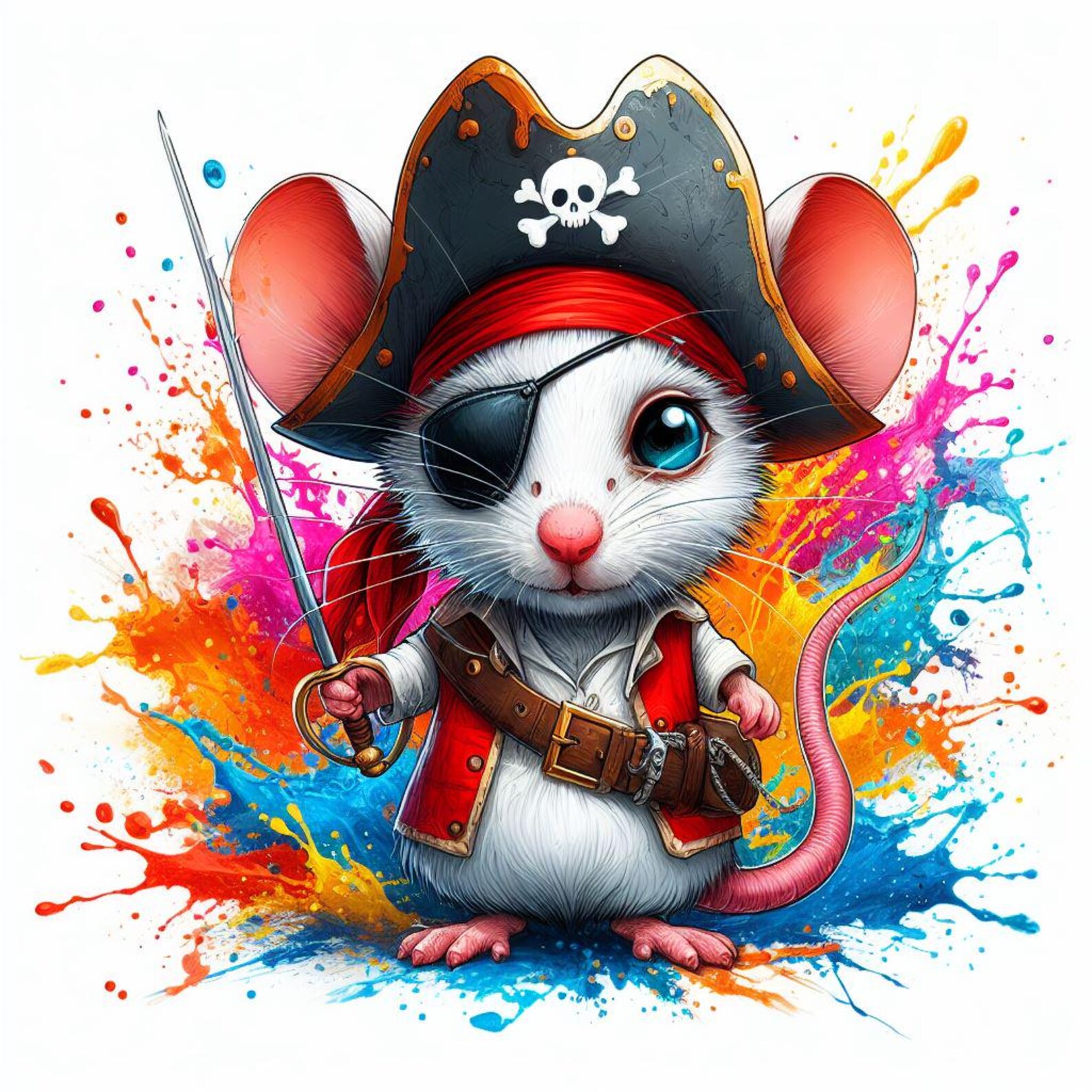 5 Png Pirate Mouse High Quality Sublimation Printing Digital Download T ...