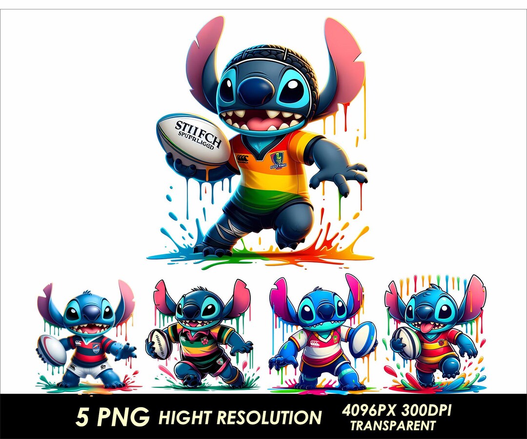 5 PNG Stitch Rugby Bundle Design Stitch Png Bundle Stitch Clipart ...