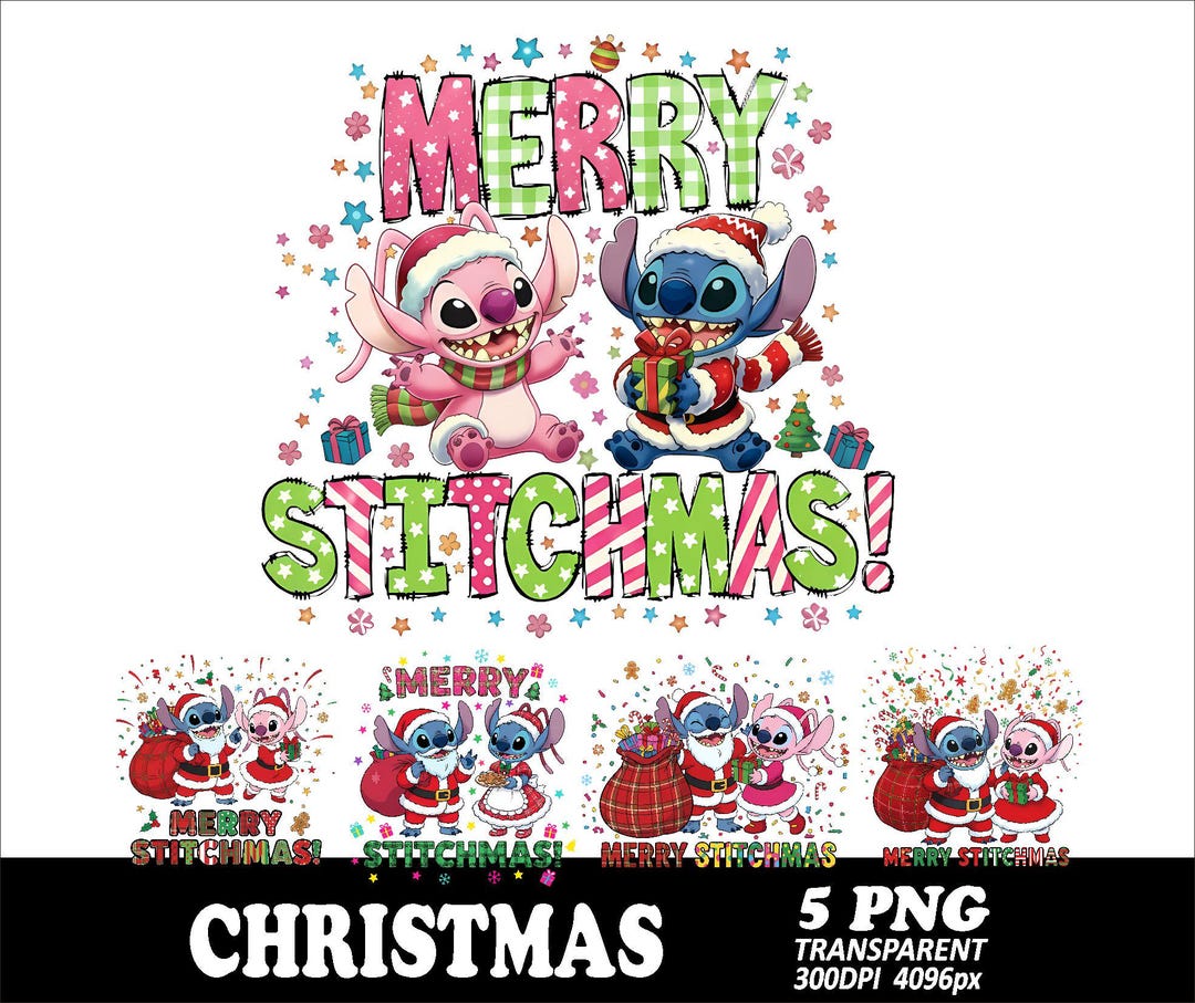 Christmas 5 PNG Stitch Design High Resolution Transparent Png Cartoon ...