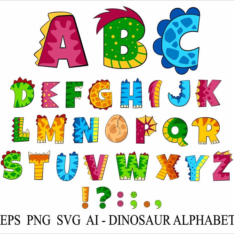 Dinosaur Letters - Etsy