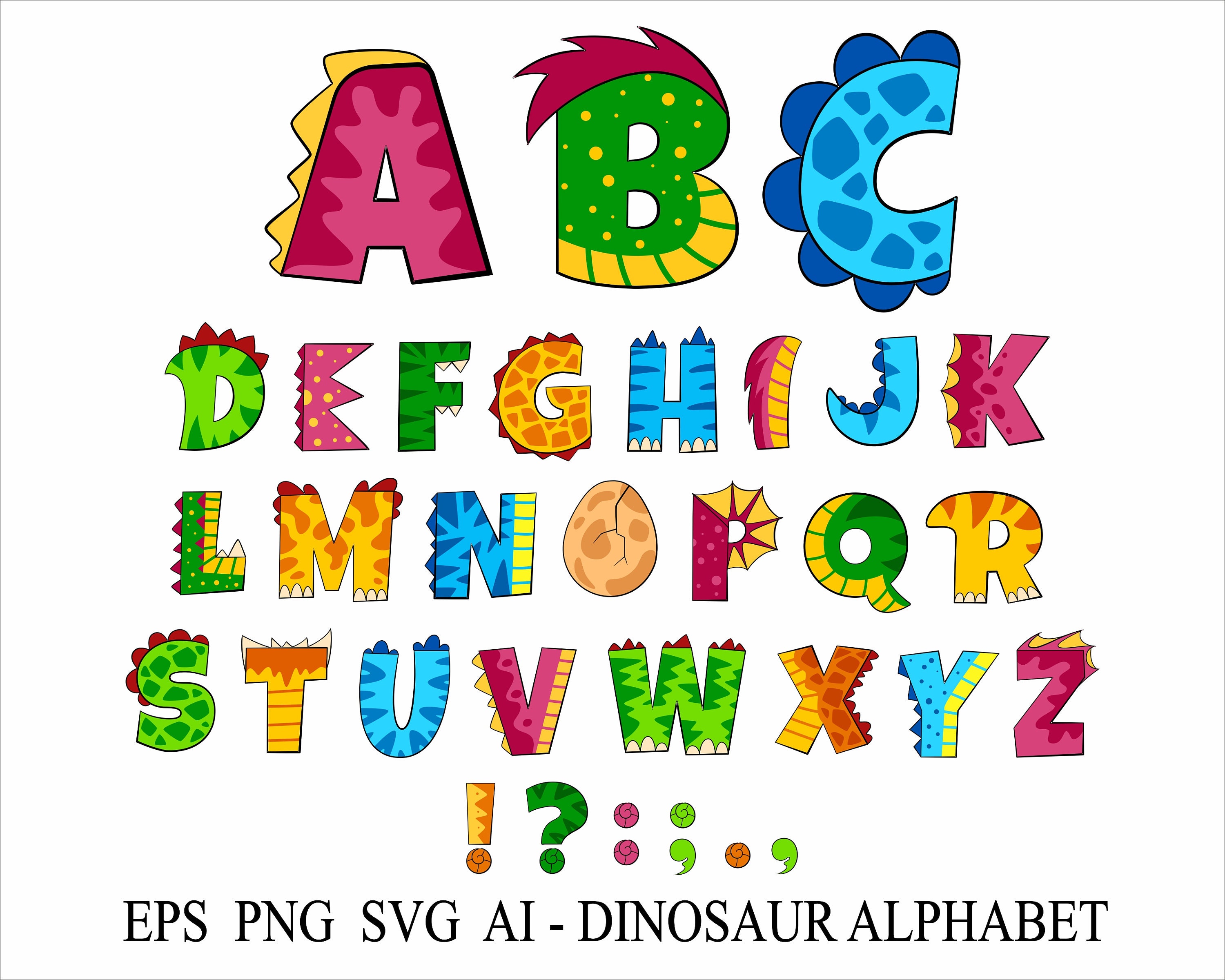 Dinosaurio Fuente Svg Letras Dinosaurio Fuente Png Eps Dinosaurio Niños ...