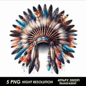 Native Indian Head Dress 5 Png Clipart High Quality Transparent Native ...