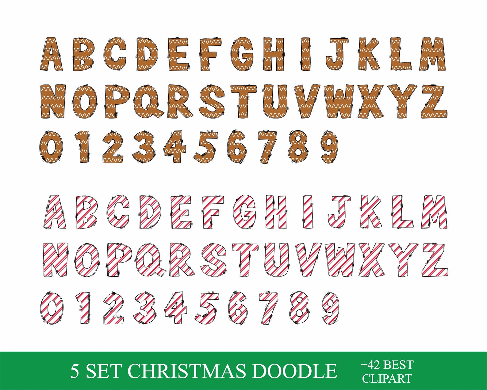Christmas Doodle Font Alphabet Merry Christmas Doodle PNG Font ...