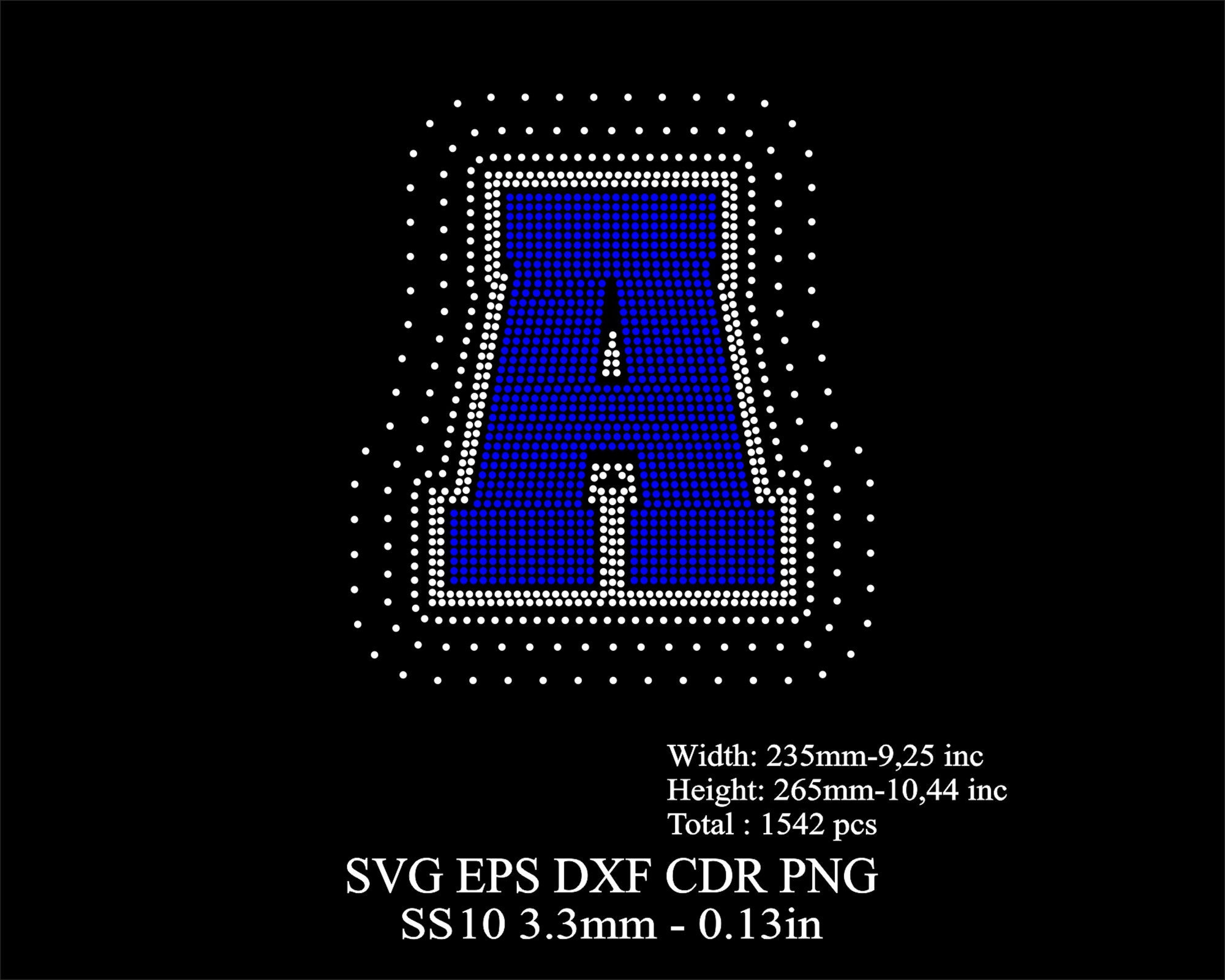 Rhinestone Letters Template SS10 Rhinestone Big A Letters Template ...