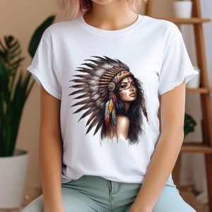 Amerikan Indian Woman 5 Png Clipart High Resolution Sublimation PNG ...