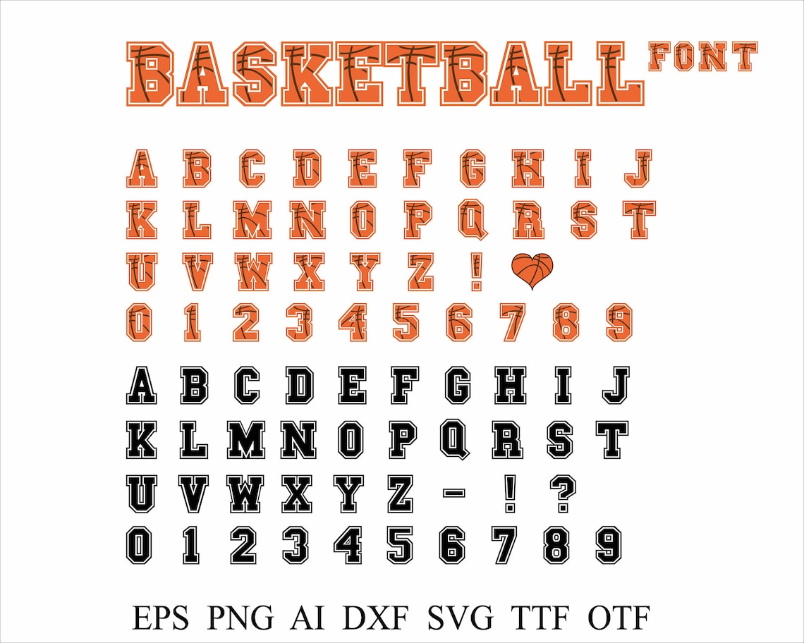 Basketball Font Svg Basketball Alphabet Svg Basketball Letters Svg Png ...
