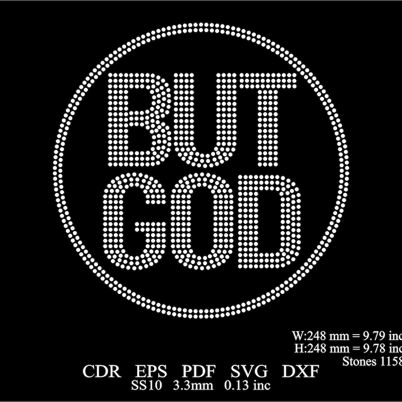 God Rhinestone Transfer - Etsy