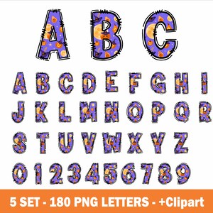 Halloween Doodle Font PNG Halloween Alphabet Png Halloween Doodle ...