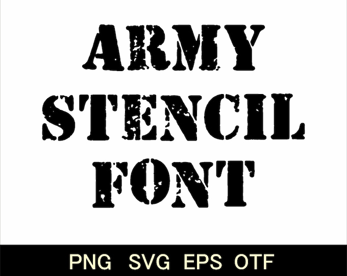 Veteran Font SVG Army Alphabet Svg Distressed Army Font for Cricut Svg ...