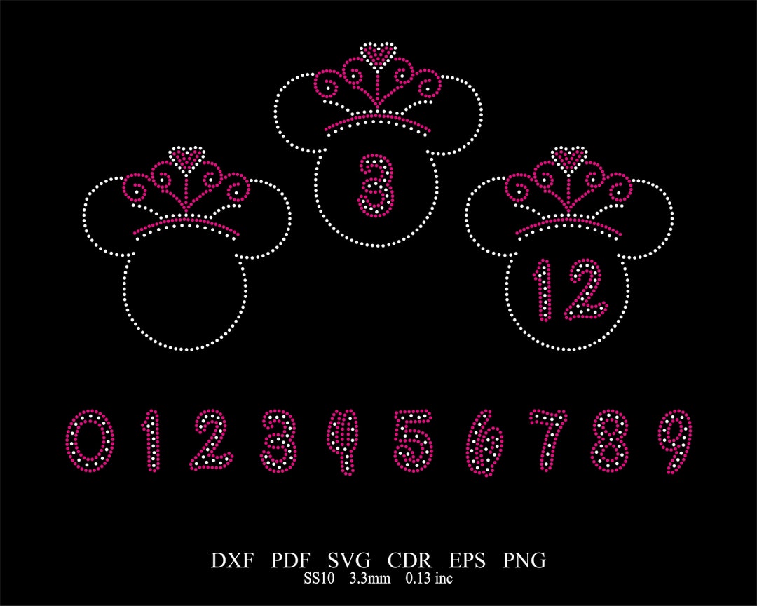 Rhinestone Mickey Template SVG Rhinestone SS10 Mouse Template ...
