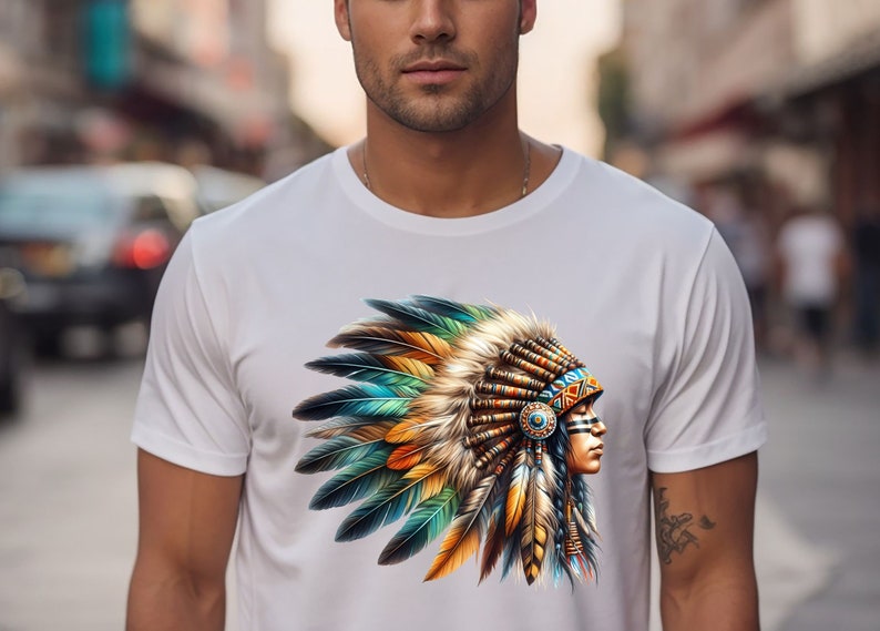 American İndian Man Png Clipart High Resolution Sublimation Native ...