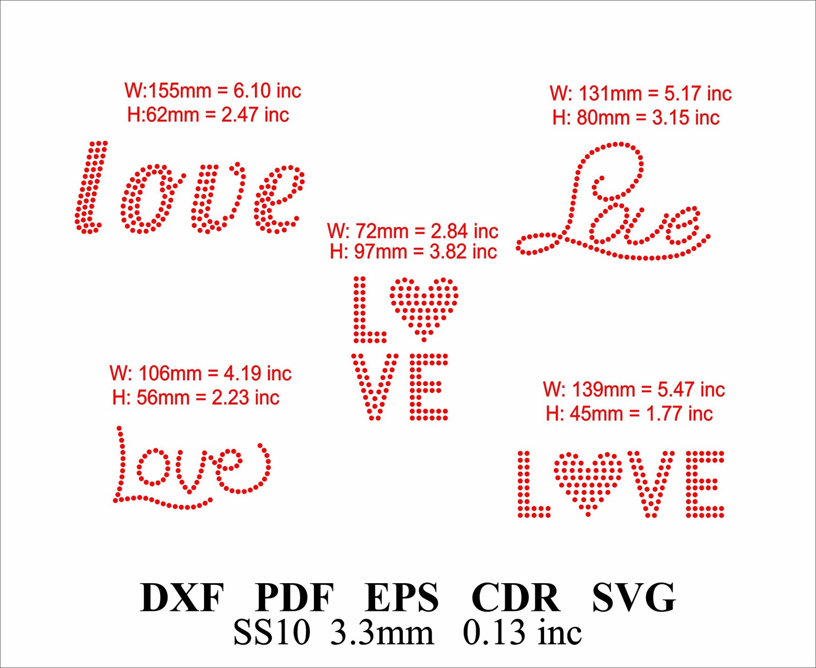 Rhinestone Love Template Rhinestone Love Bundle Template Rhinestone ...