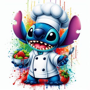 5 PNG Chef Stitch Bundle Design Transparent Stitch Clipart Chef Stitch ...