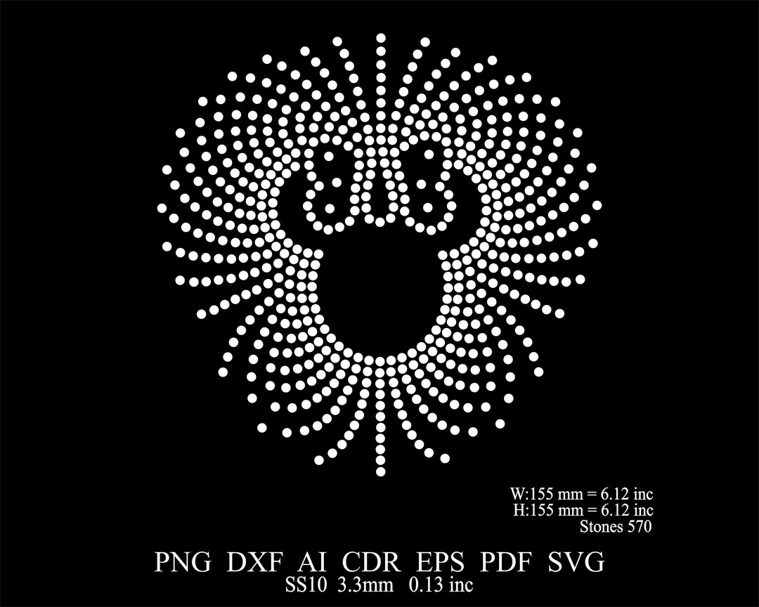 Rhinestone Mickey Minnie Desing Rhinestone SS10 Mouse Template ...