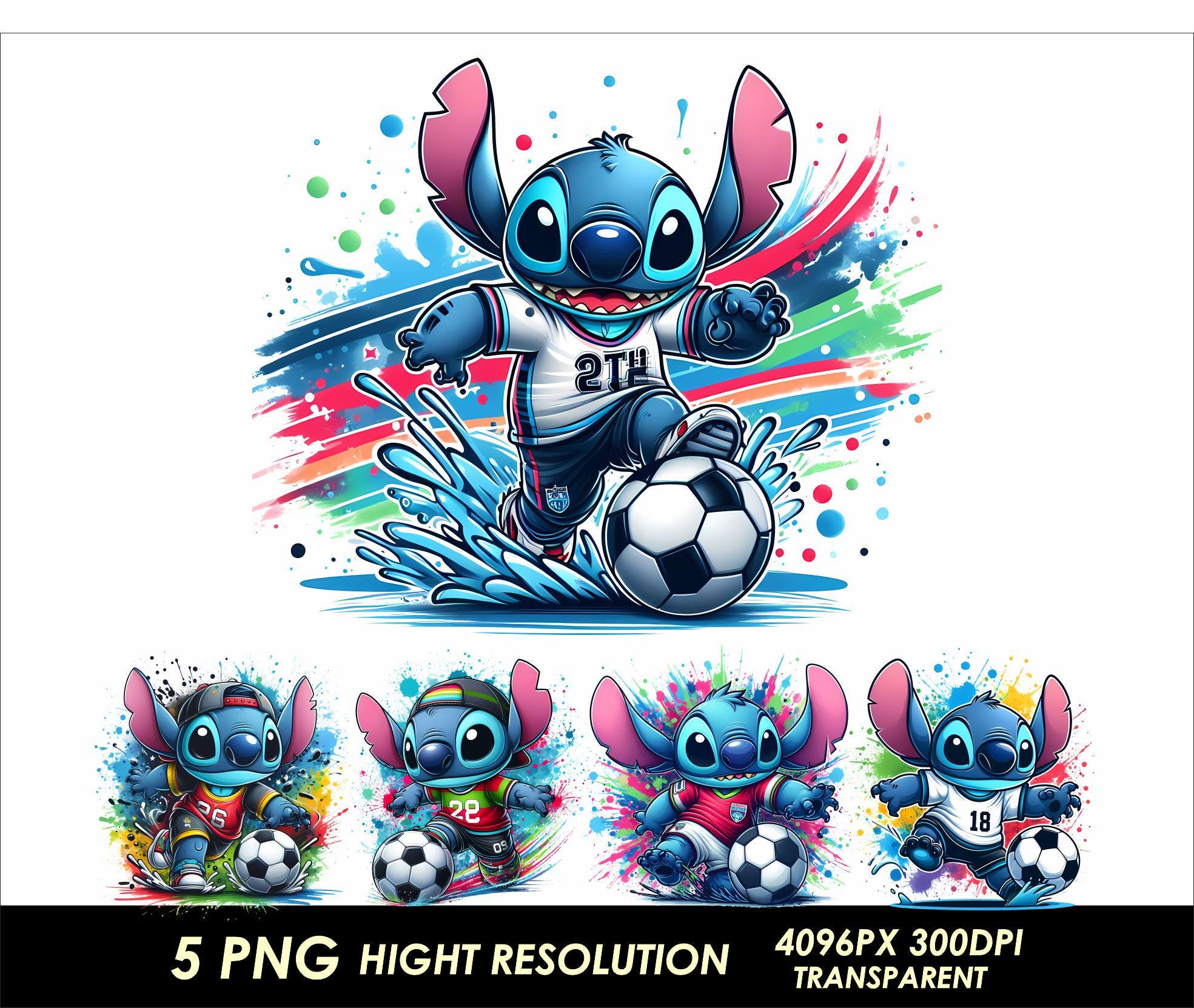 5 PNG Stitch Soccer Bundle Design Stitch Png Bundle Stitch Clipart ...