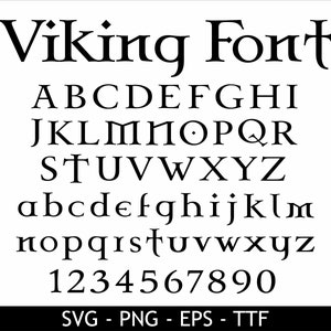Viking Font Svg Viking Alphabet Svg Norse Viking Font Celtic Font Svg ...