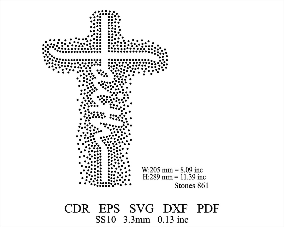 Rhinestone Faith Template SVG Rhinestone Faith Design Svg Dxf Png Faith ...
