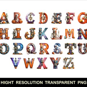 Halloween Font PNG Spooky Alphabet Halloween Font Scary Font Halloween ...