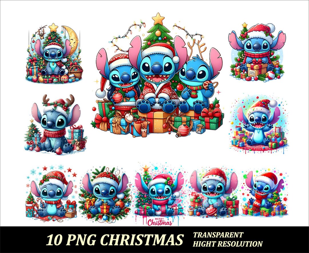 10 PNG Stitch Christmas Bundle Design Png Transparent Png Stitch ...