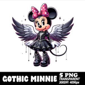 5 PNG Minnie Dark Gothic Design Gothic Png Watercolor Dark Mouse ...