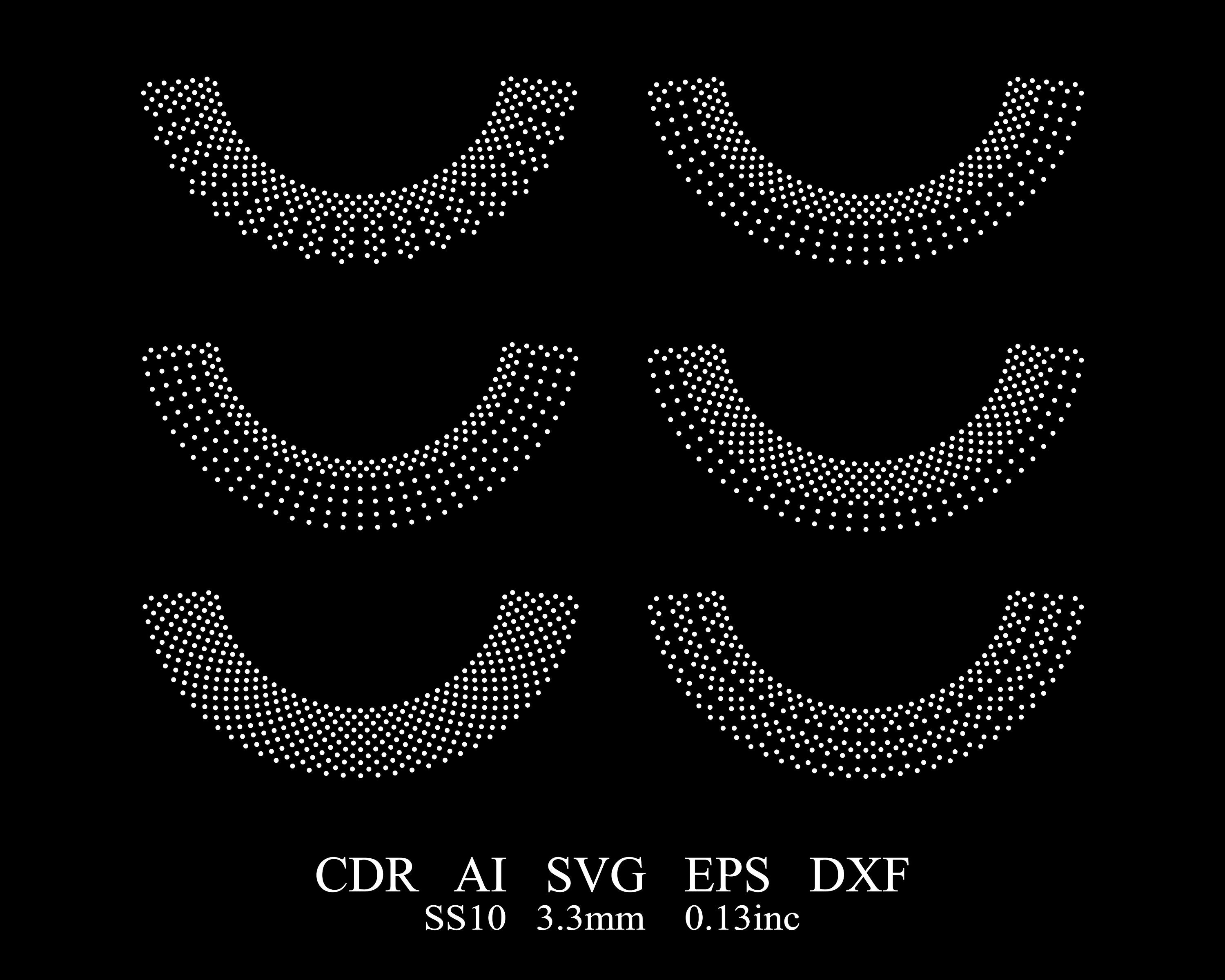 Rhinestone Collar Template Rhinestone 6 PCS Collar Template Rhinestone ...