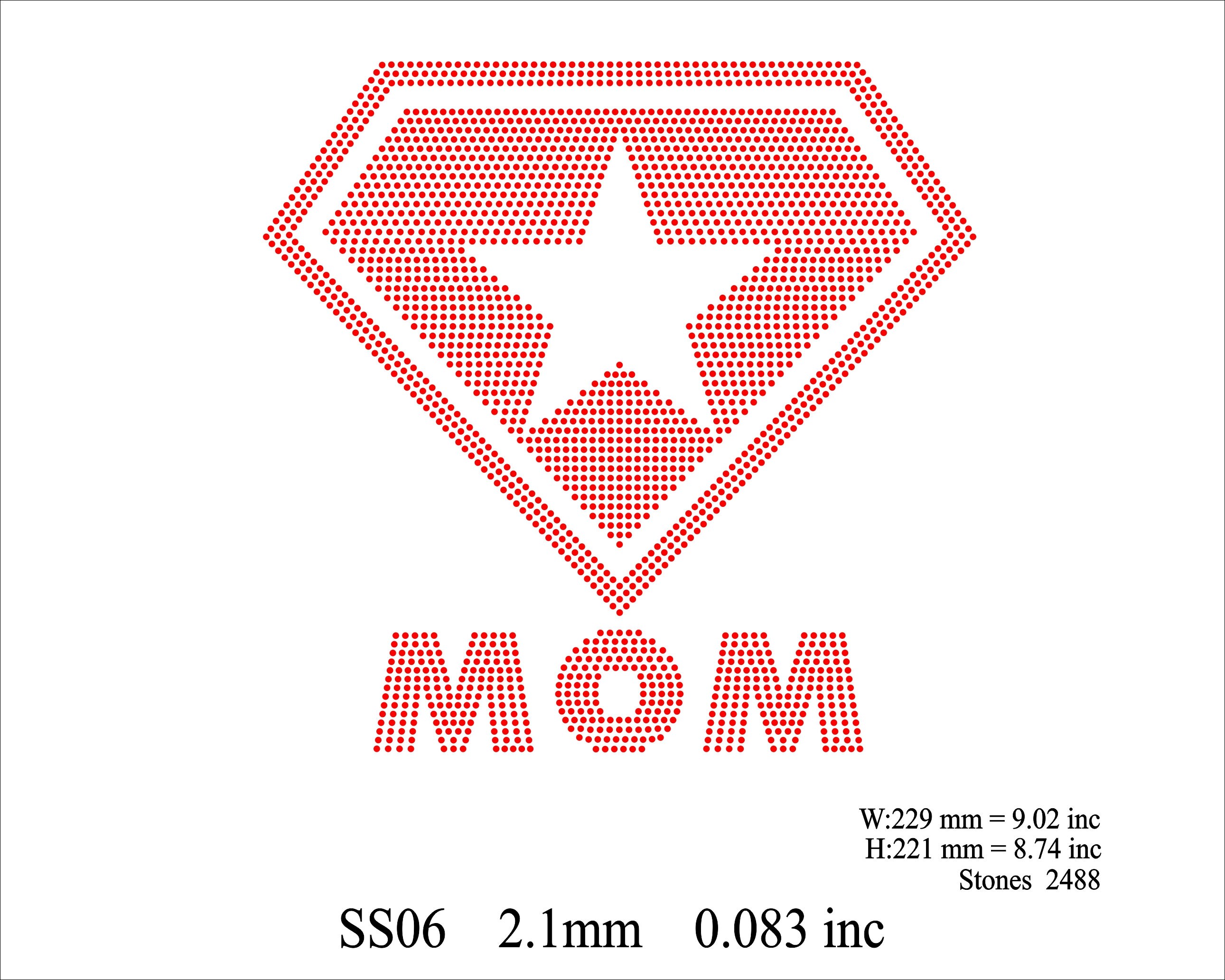 Rhinestone Mom Star Template Svg Rhinestone Mom Star Design Svg SS10 ...