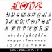 Love Font Svg Valentine's Day Font Svg Love Alphabet Valentine Alphabet ...
