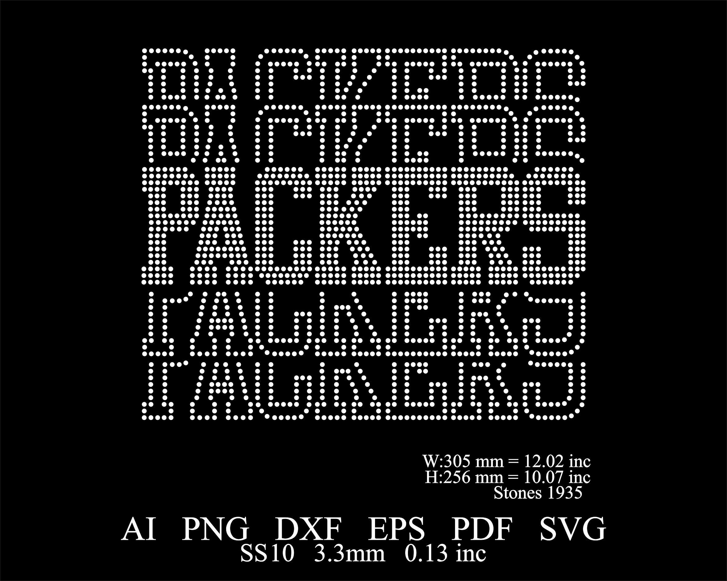 Rhinestone Packers Template SS10 Rhinestone Packers Design Svg ...