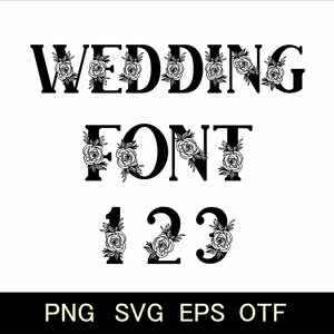 Wedding Floral Alphabet and Numbers SVG Floral Alphabet Collection ...