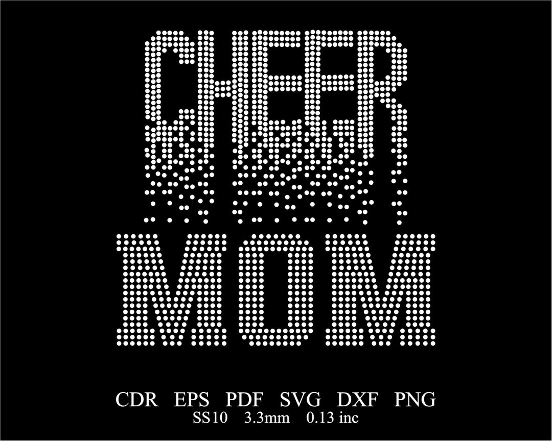 Rhinestone Mom Template Svg Rhinestone Cheer Mom Design Svg Dxf Eps ...
