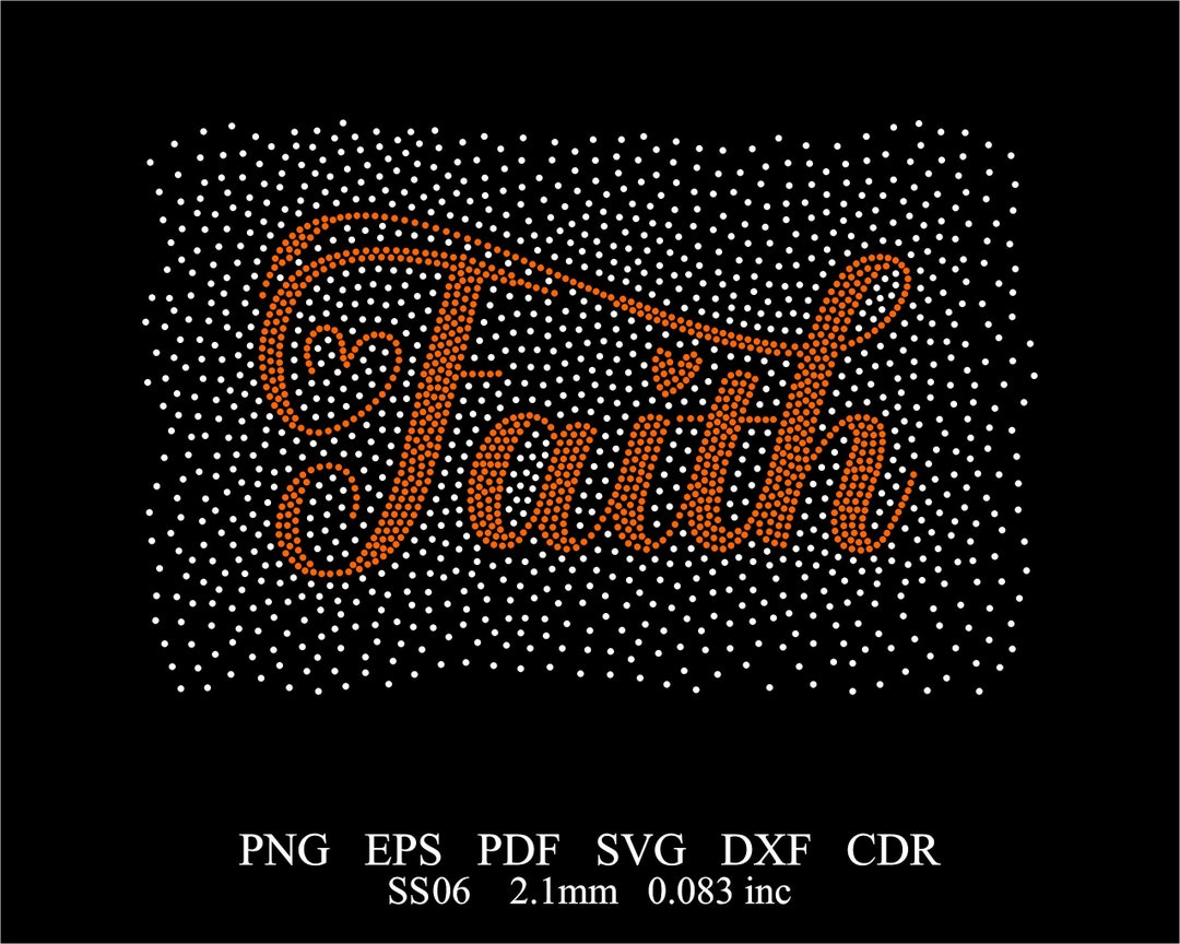 Rhinestone Faith Template Svg Rhinestone Faith Design Svg Png ...