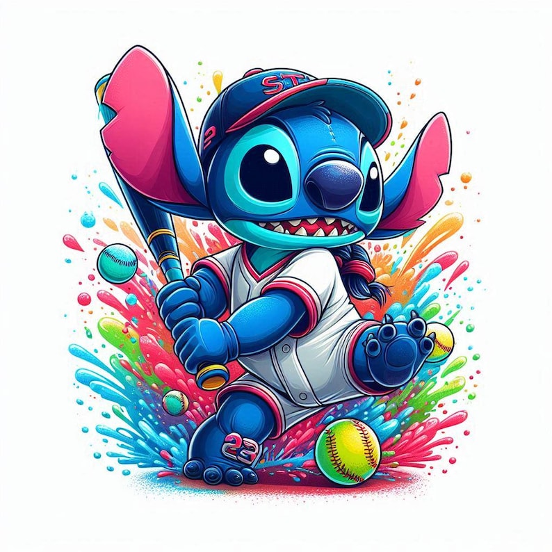5 PNG Stitch Softball Design Stitch Png Stitch Clipart Stitch Kid T ...