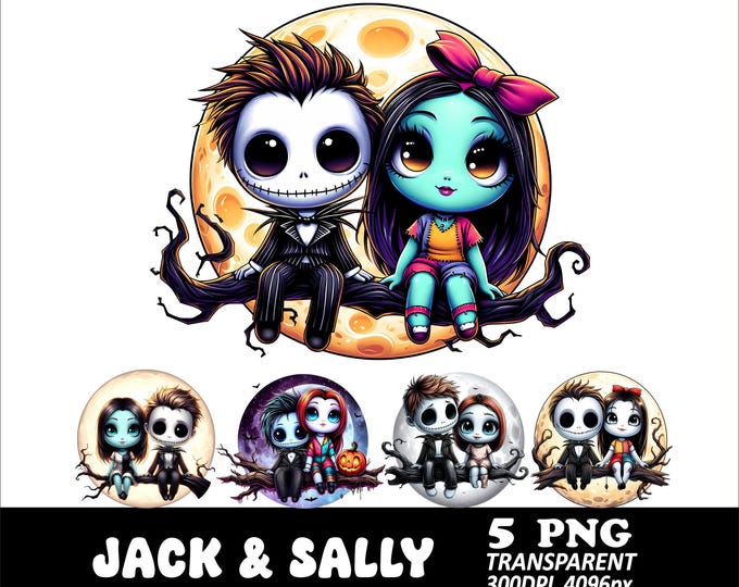 Jack and Sally 5 PNG Design High Resolution Transparent Background ...