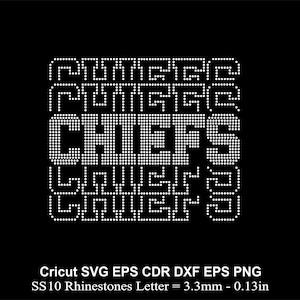 Rhinestone Chiefs Template SS10 Rhinestone Chiefs Design Svg Png ...