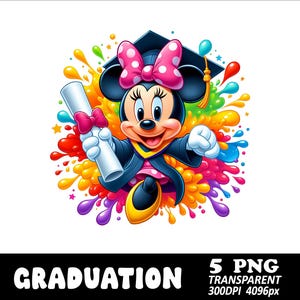 5 PNG Minnie Graduation Design Png Transparent Png Mouse Graduation ...
